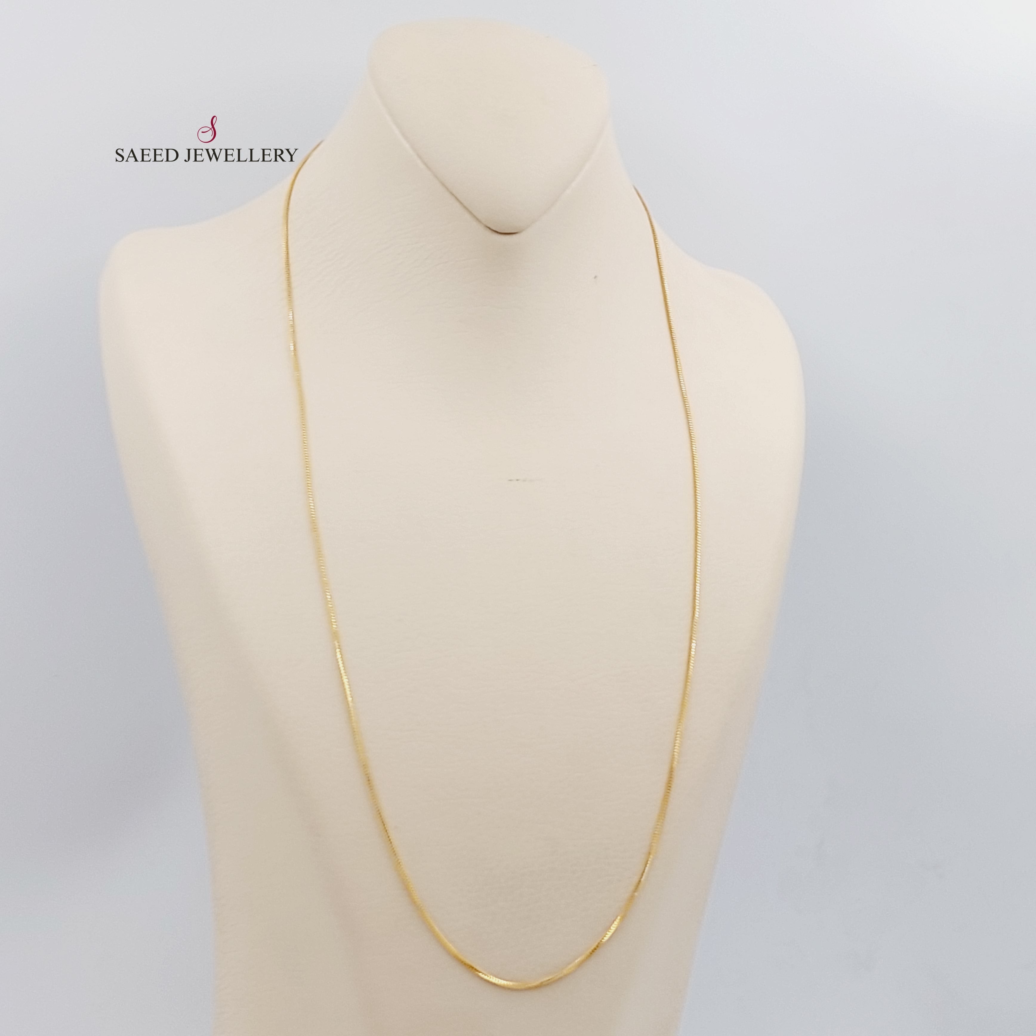 21K 1mm Box Chain 60cm – Saeed Jewelry