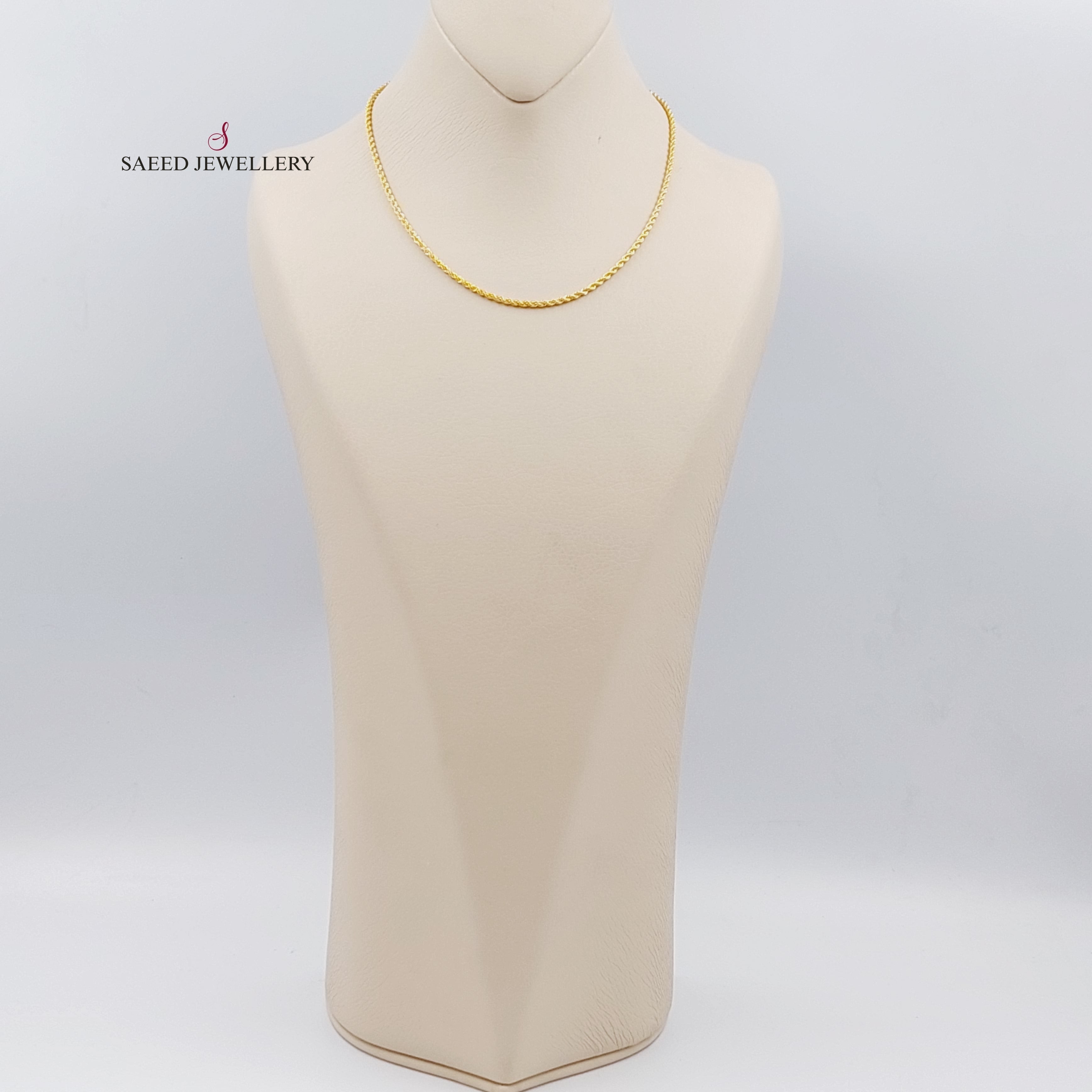 21K 40cm Thin Rope Chain – Saeed Jewelry