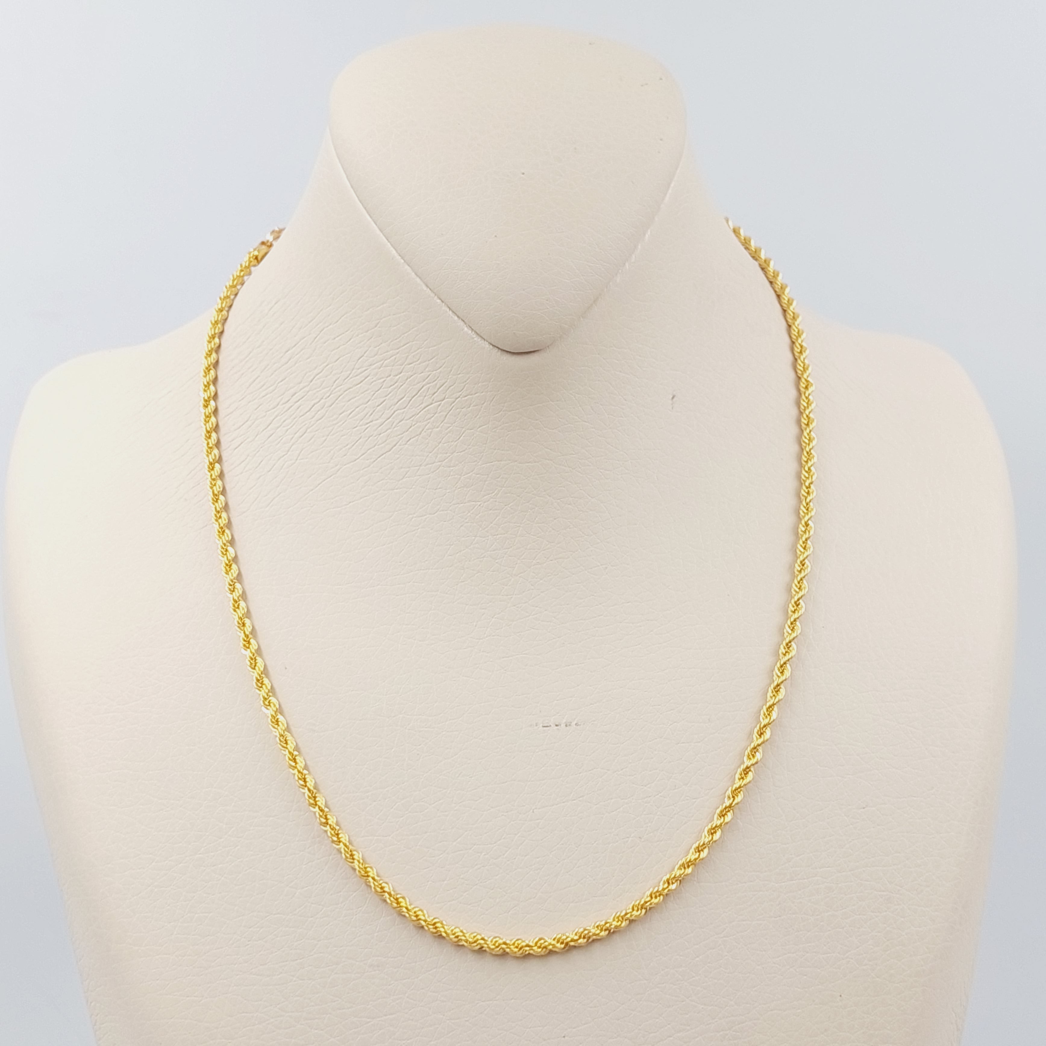 21K 45cm Medium Thickness Rope Chain – Saeed Jewelry
