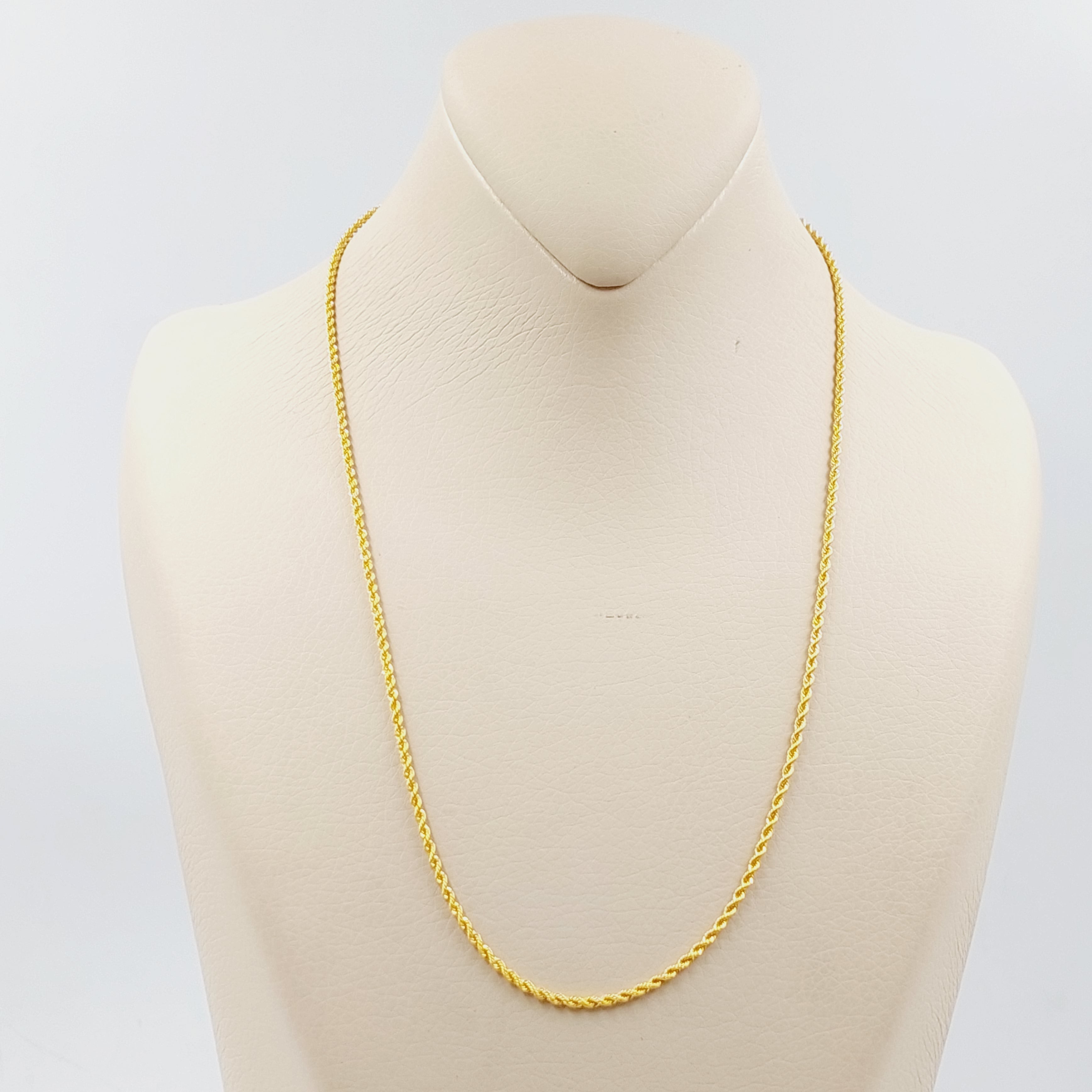 21K 50cm Thin Rope Chain – Saeed Jewelry