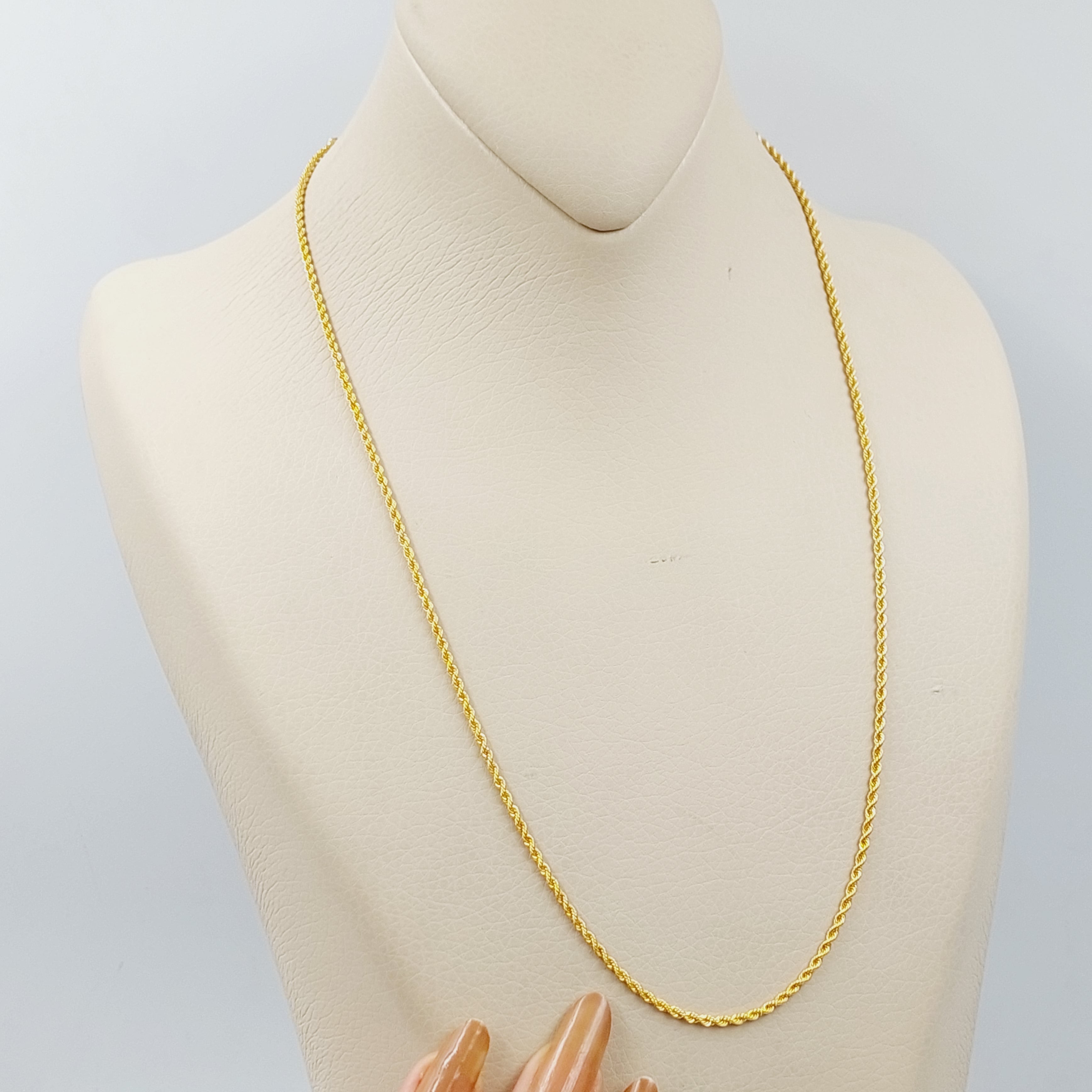 21K 50cm Thin Rope Chain – Saeed Jewelry
