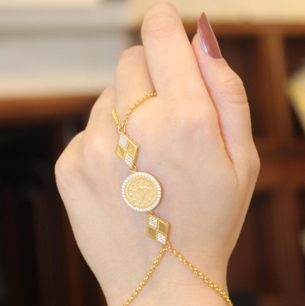 21K Chain Hand Bracelet – Saeed Jewelry