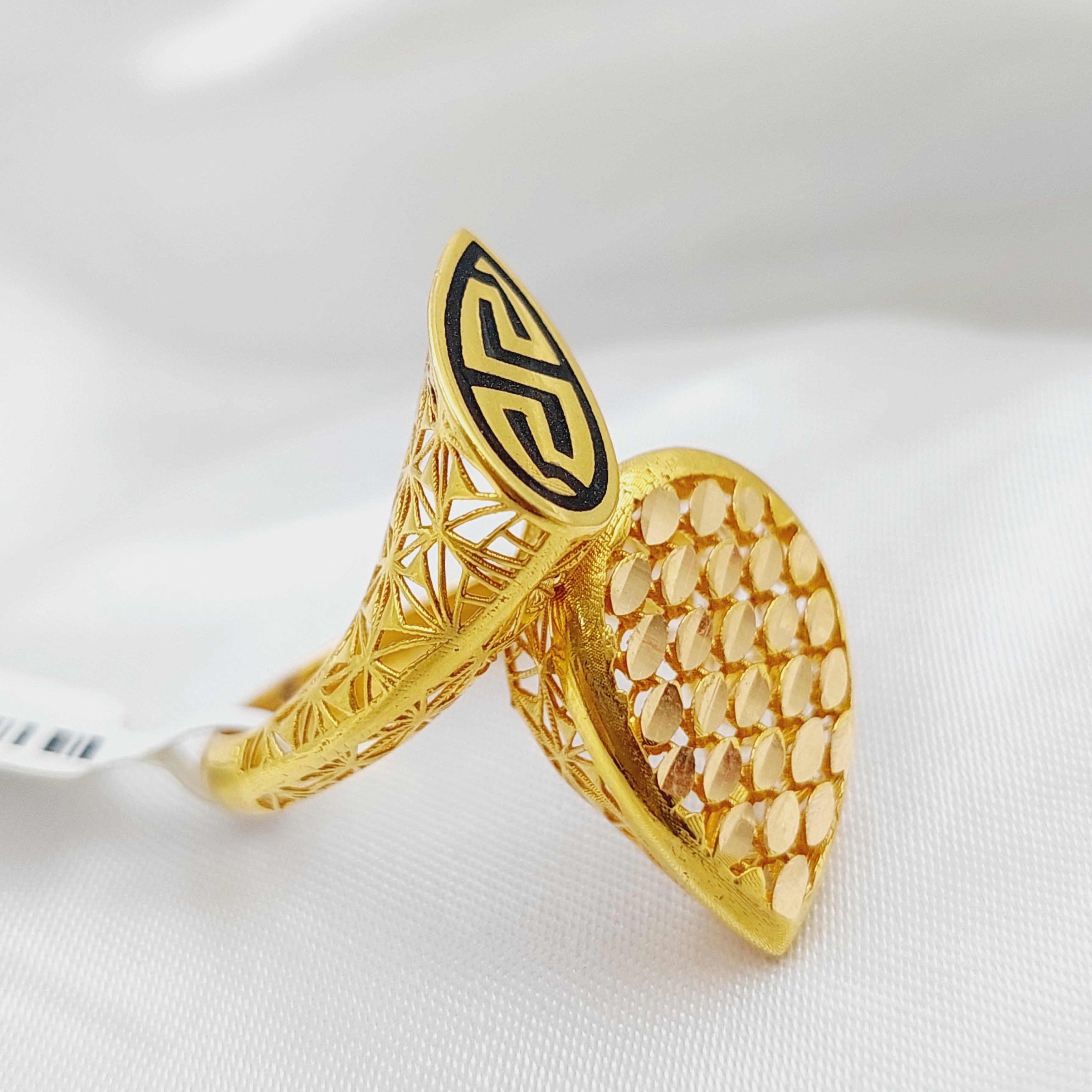 21K Enamel Fancy Ring – Saeed Jewelry