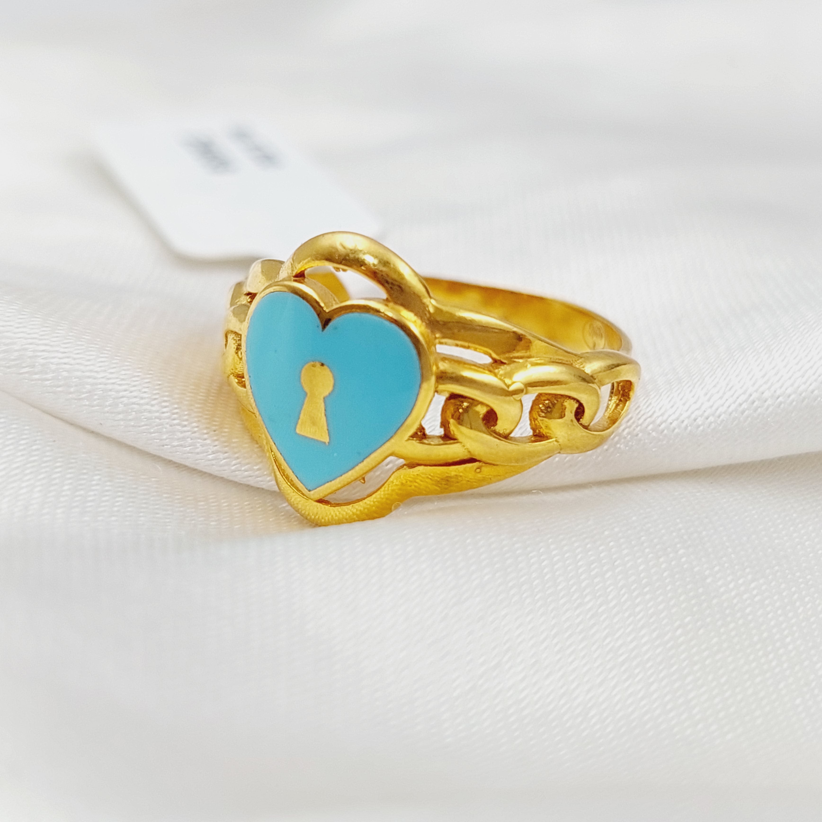21K Fancy Enamel Ring – Saeed Jewelry