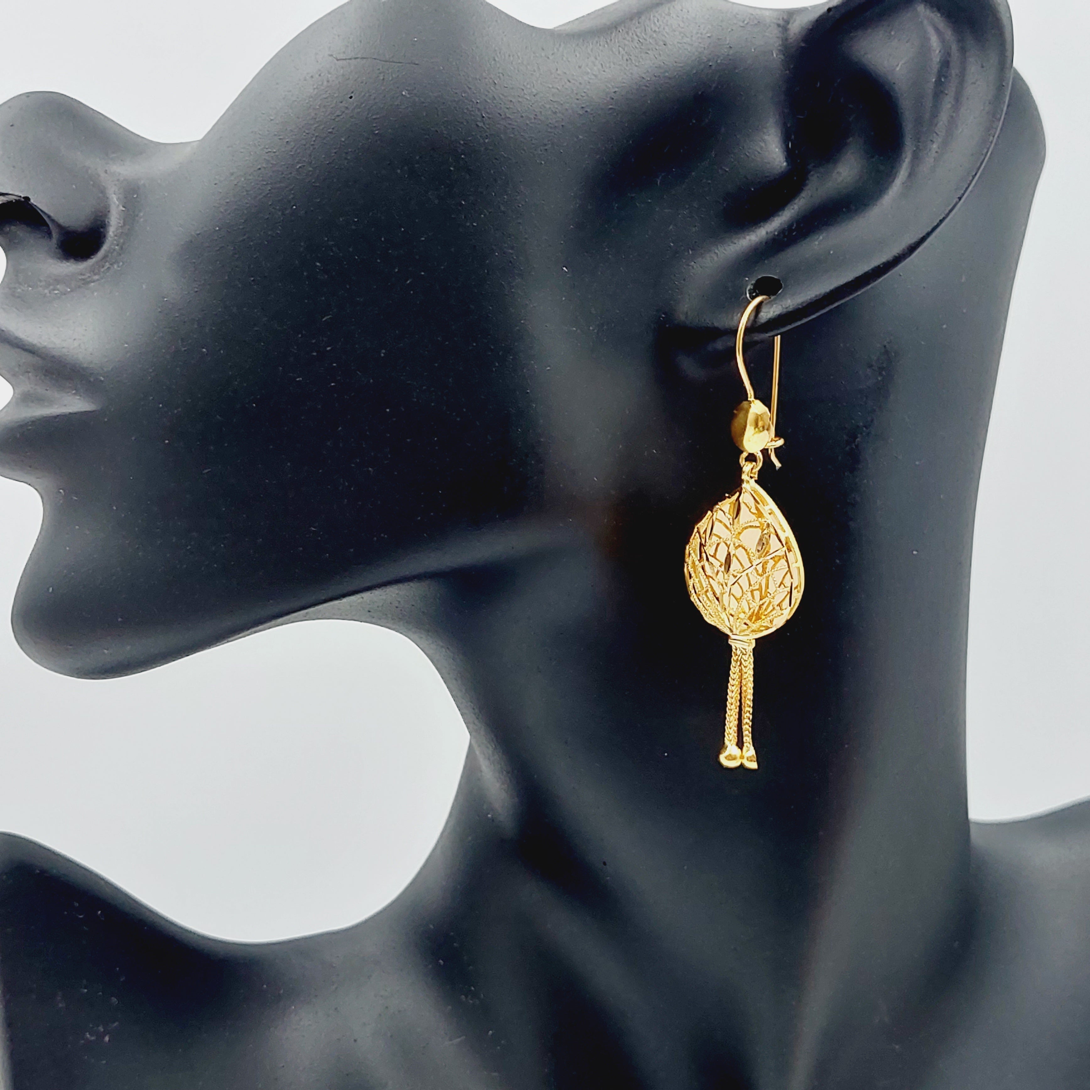 21K Kuwaiti Earrings – Saeed Jewelry