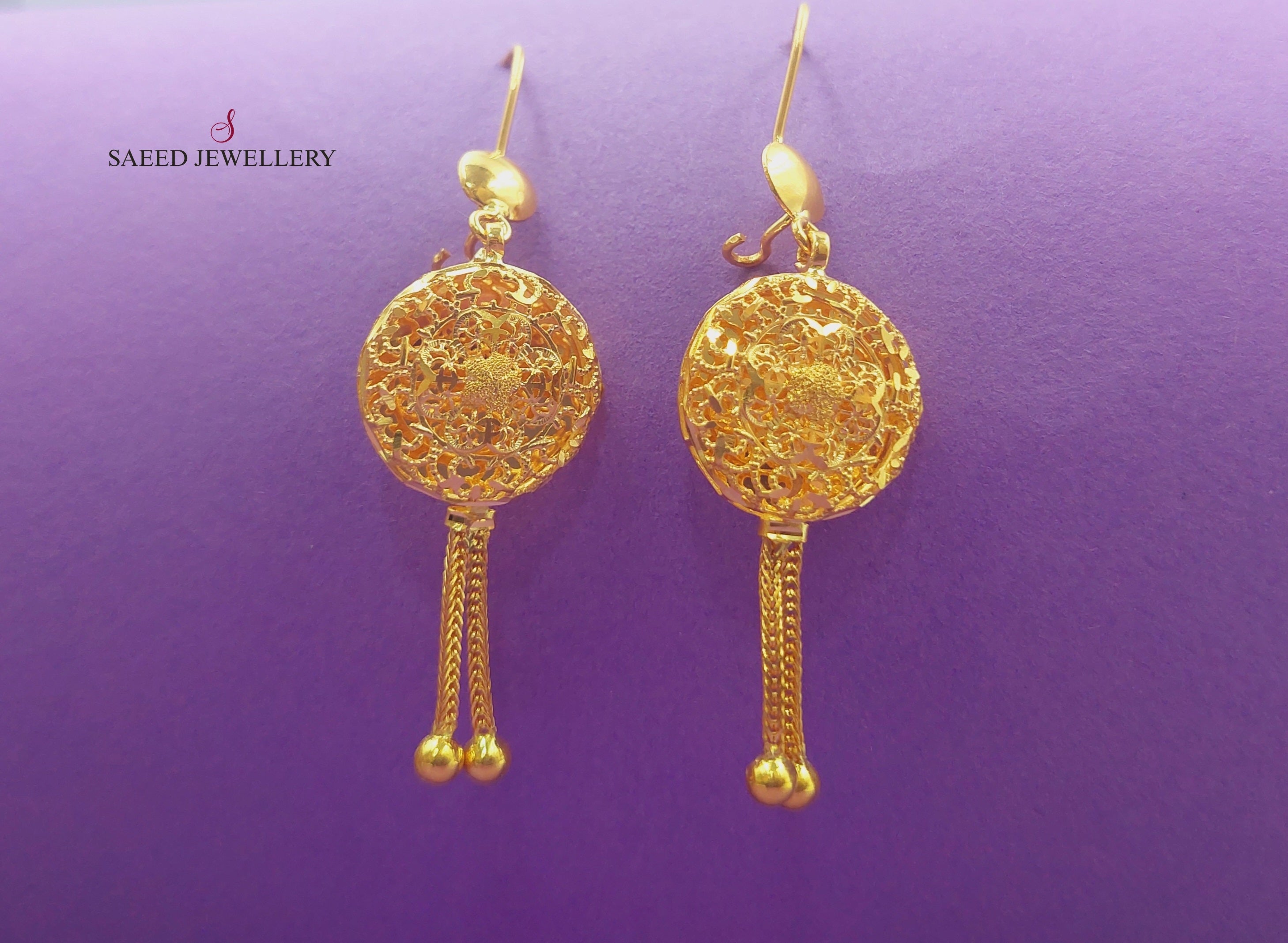 21K Kuwaiti Earrings – Saeed Jewelry