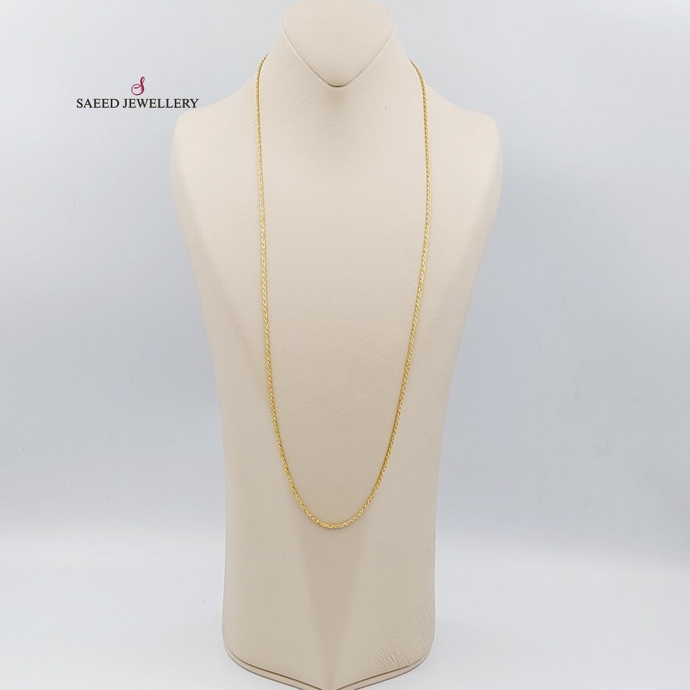21K Thin Rope Chain – Saeed Jewelry
