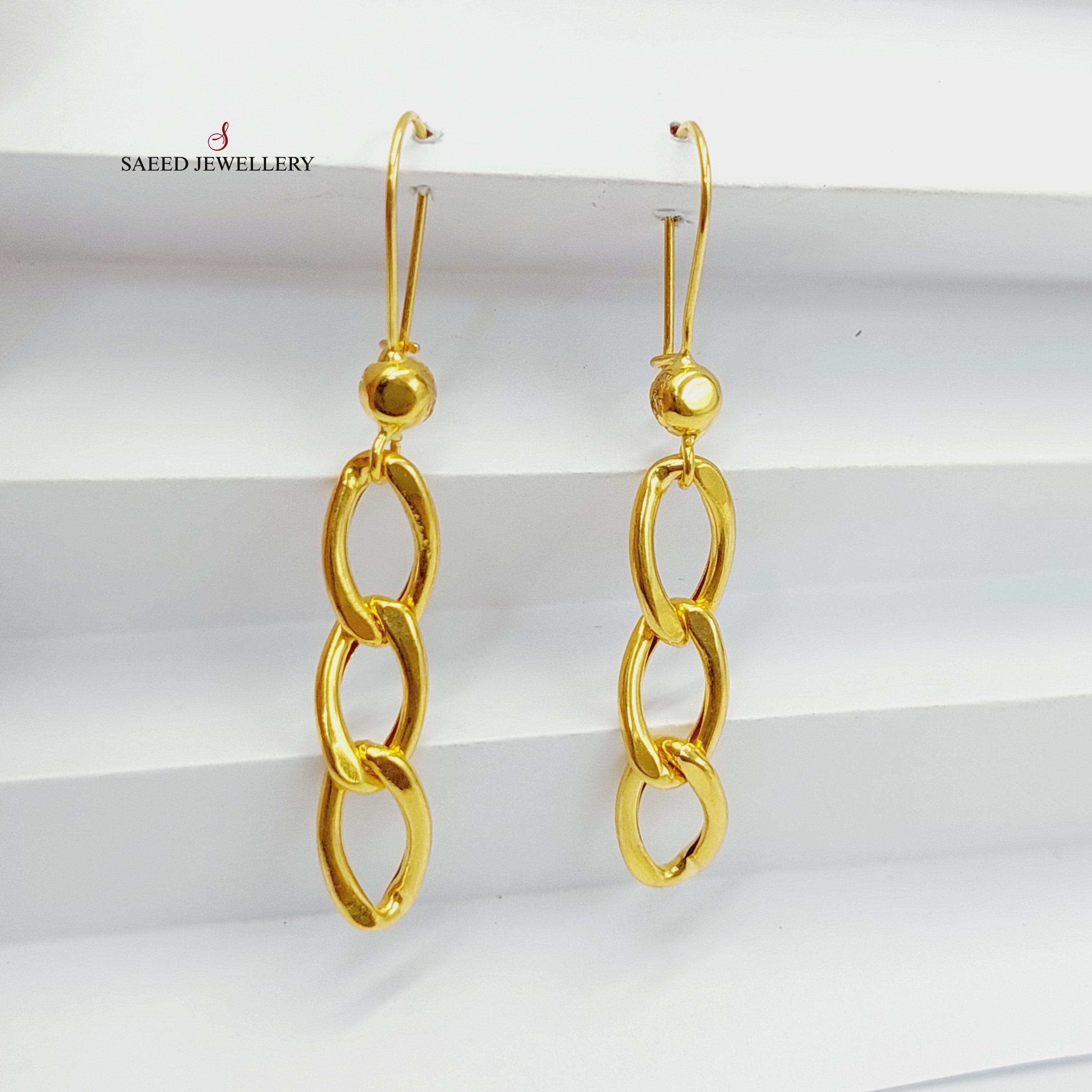 21K Cuban Links Earrings – Saeed Jewelry