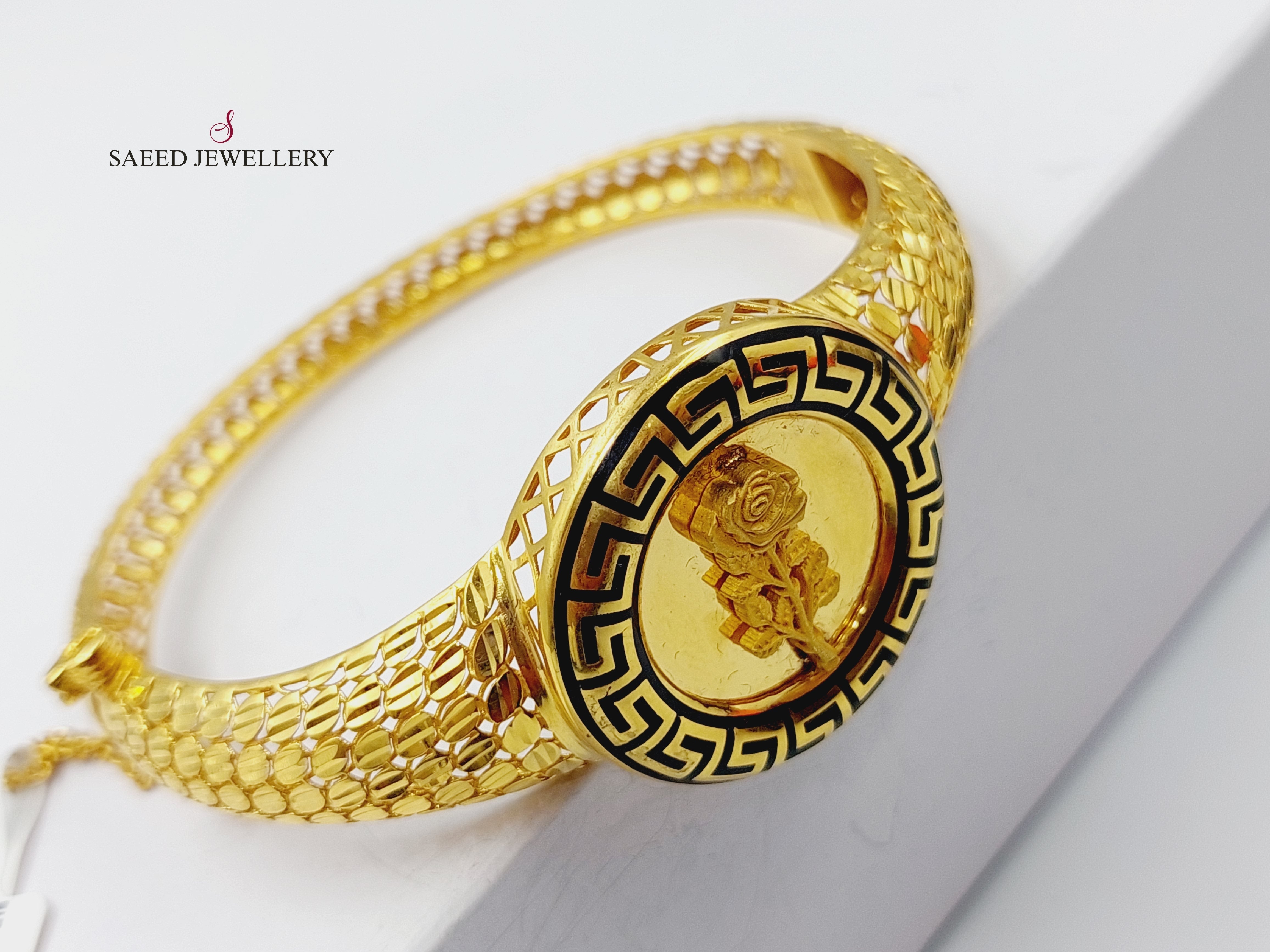 21K Enameled Ounce Bangle Bracelet – Saeed Jewelry