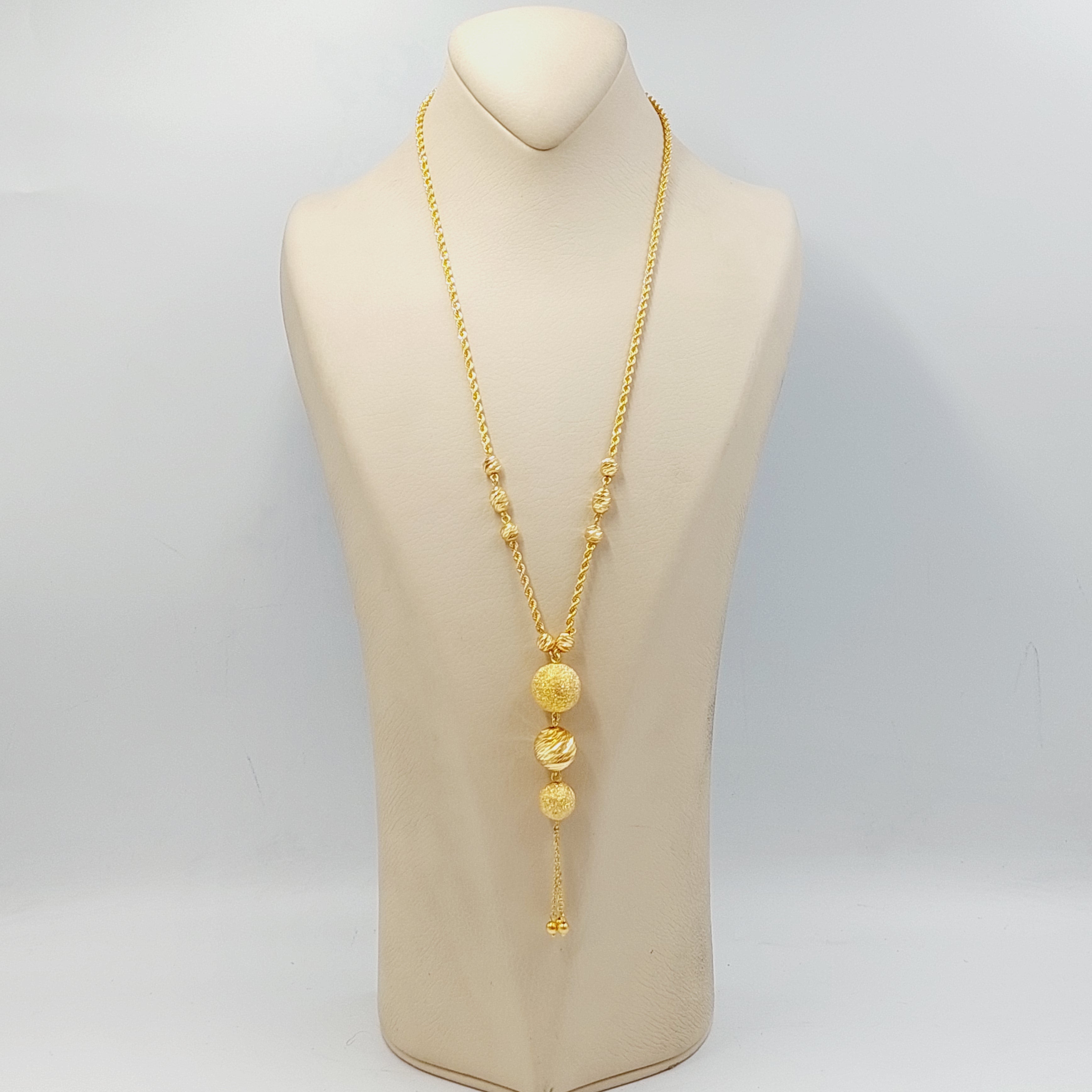 21K Rope Balls Necklace – Saeed Jewelry