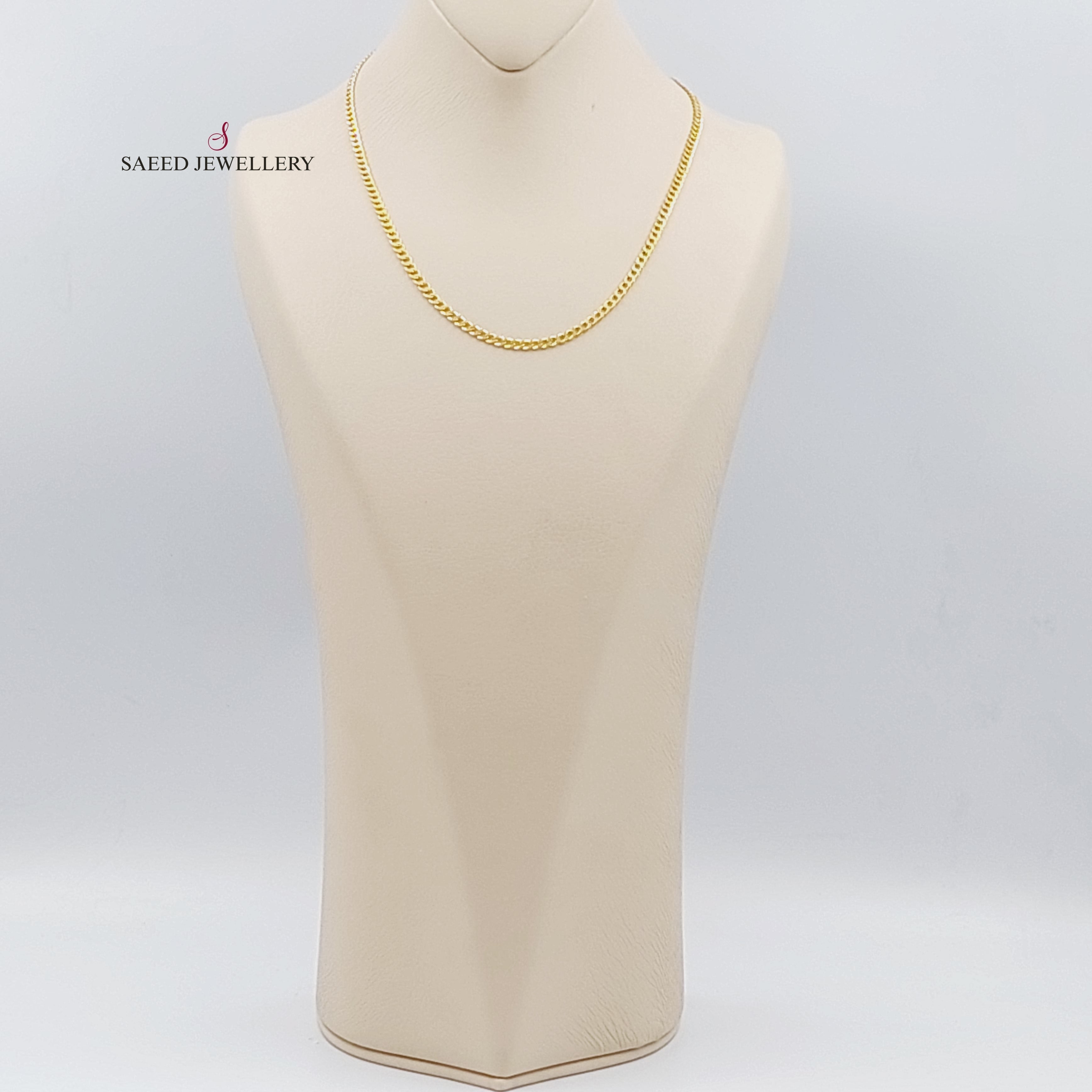 21K 3.5mm Curb Chain 45cm – Saeed Jewelry