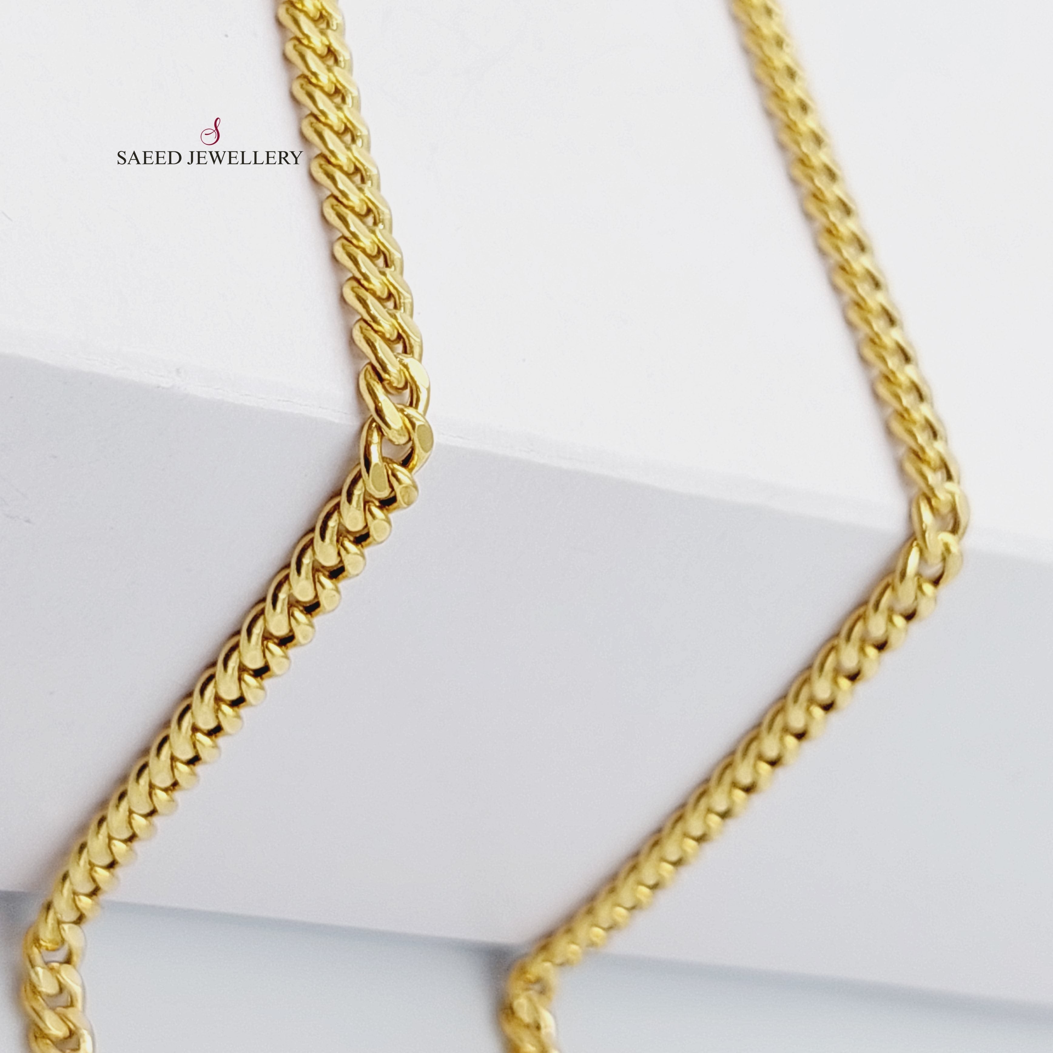 18K 3.5mm Curb Chain 55cm – Saeed Jewelry