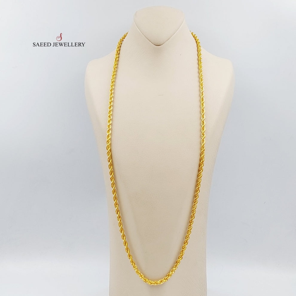 21K 5mm Rope Chain 70cm – Saeed Jewelry